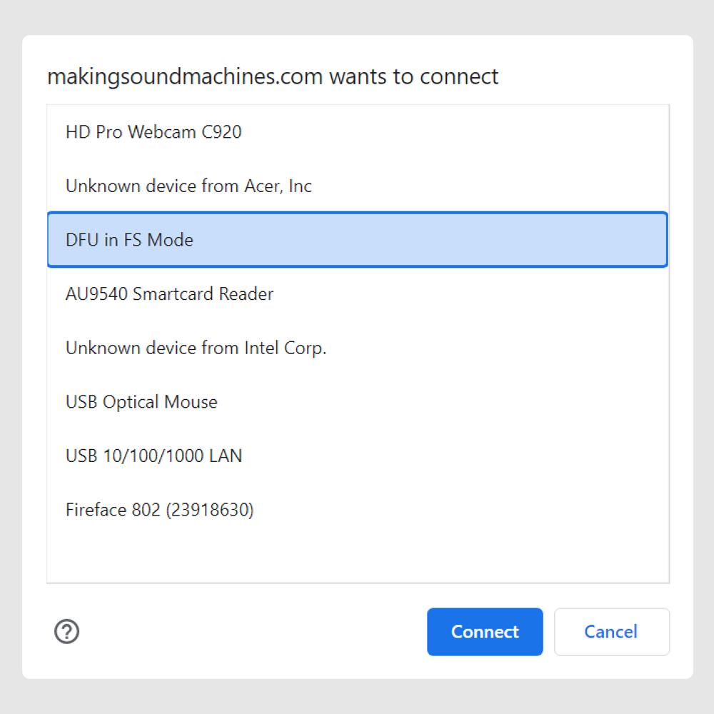Making Sound Machines - Firmware Update